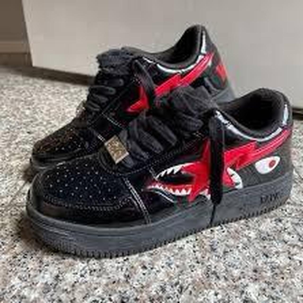 The A Bathing Ape BAPEsta Shark Black is a stylish... - Depop