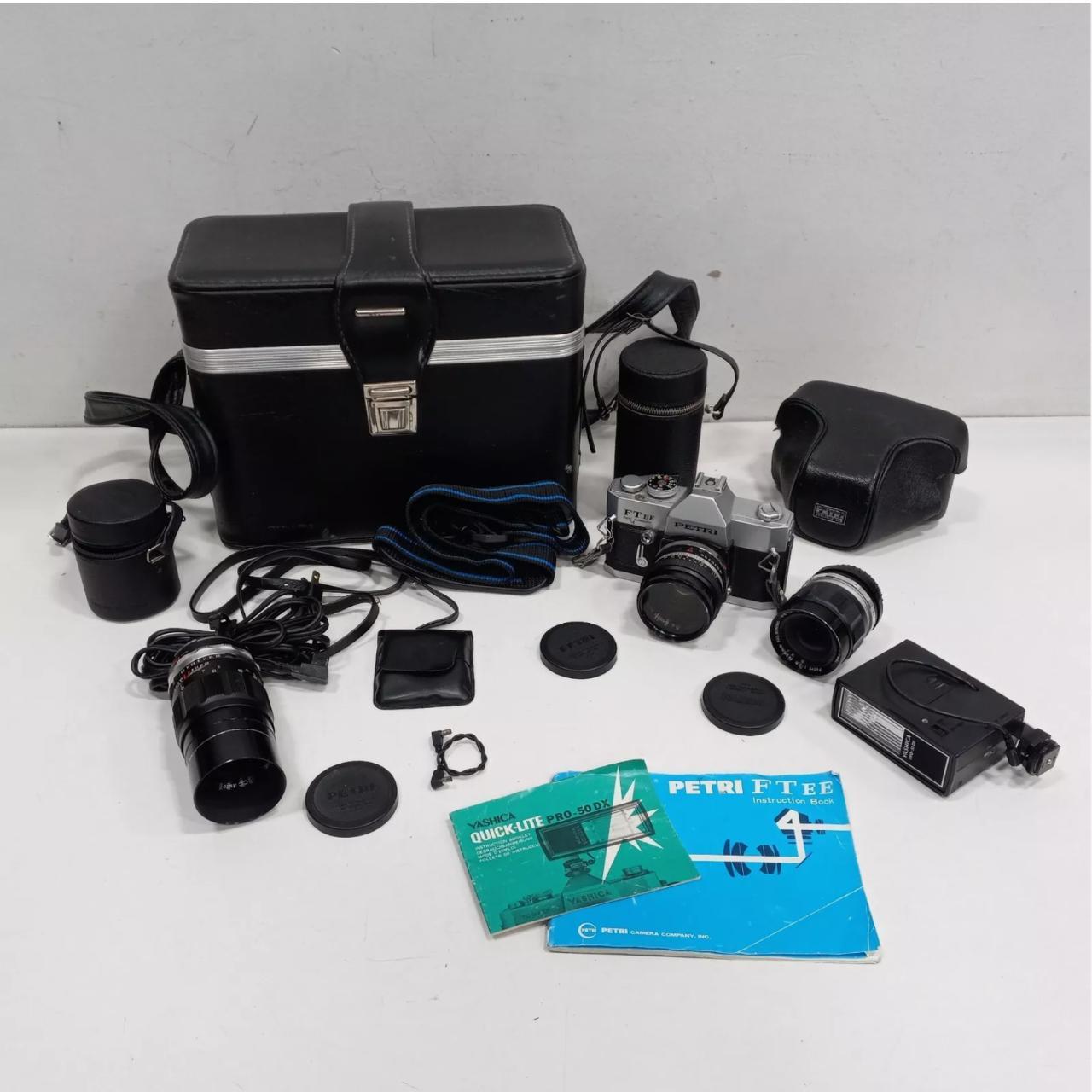 Petri Vintage Film Camera In Bag w/ Accessories - Depop