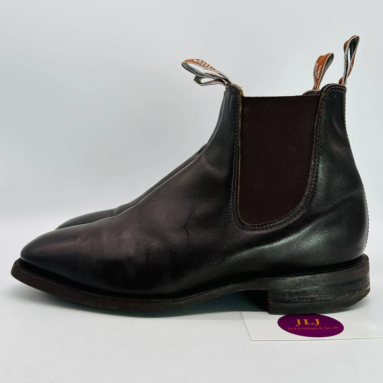 R.M. Williams Men's Chestnut Leather Chelsea Boots... - Depop