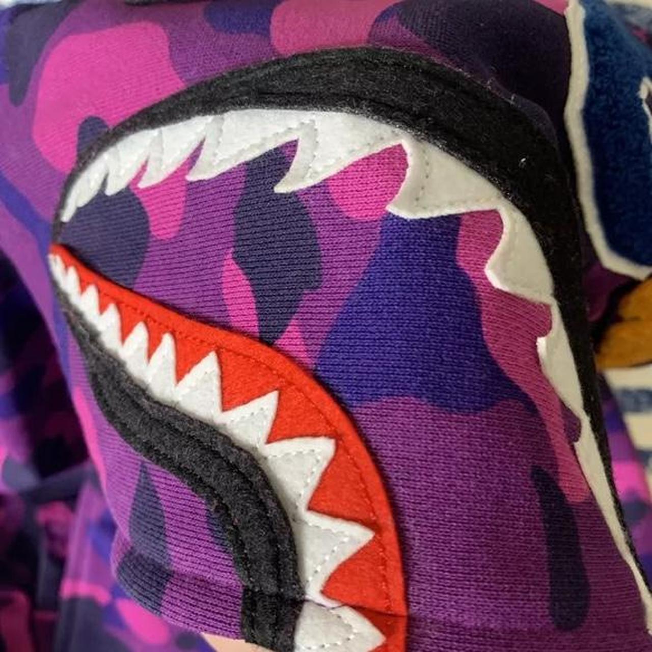 Bape Color Camo Shark Full Zip Hoodie Purple Medium | Depop Bape Color Camo Shark Full Zip Hoodie Purple Medium | Depop