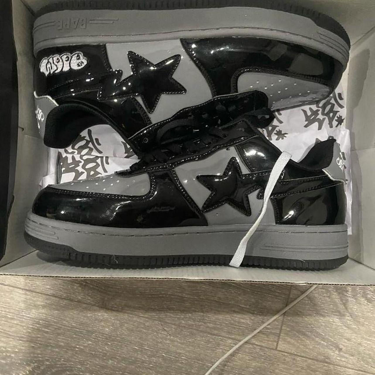 MF DOOM Bapestas Grey n Black Size 11 Worn once - Depop
