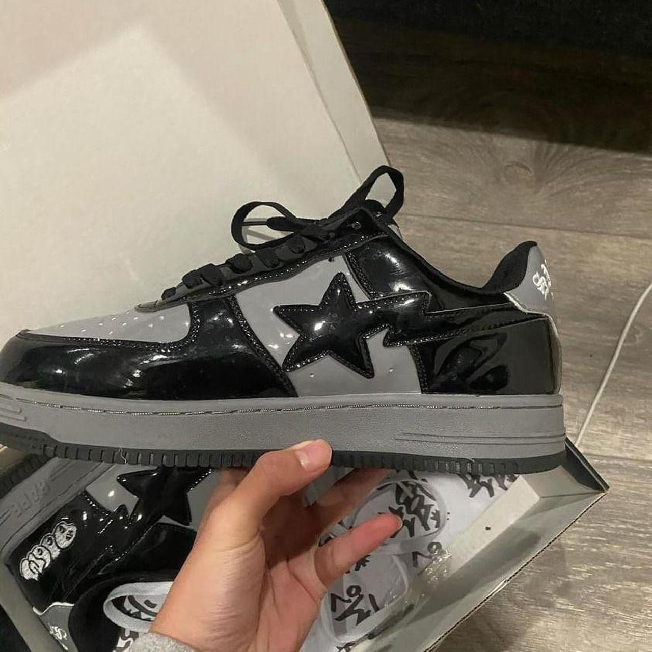 MF DOOM Bapestas Grey n Black Size 11 Worn once - Depop