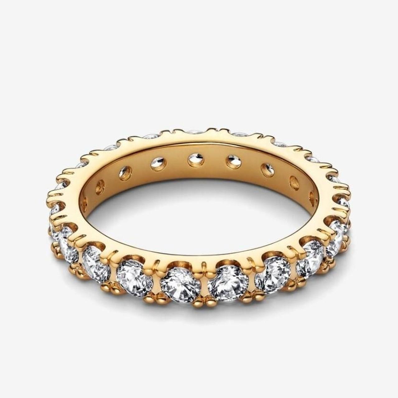 PANDORA Sparkling Row Eternity Ring... - Depop
