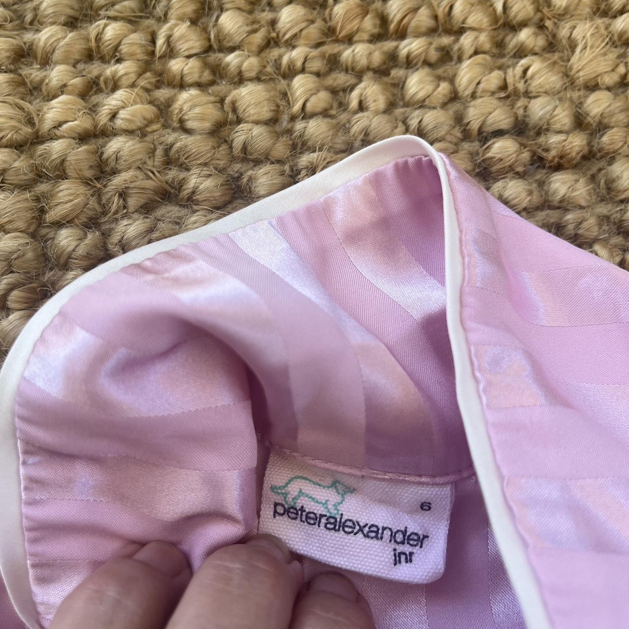 Peter Alexander pink and white pyjama set Kids size... - Depop