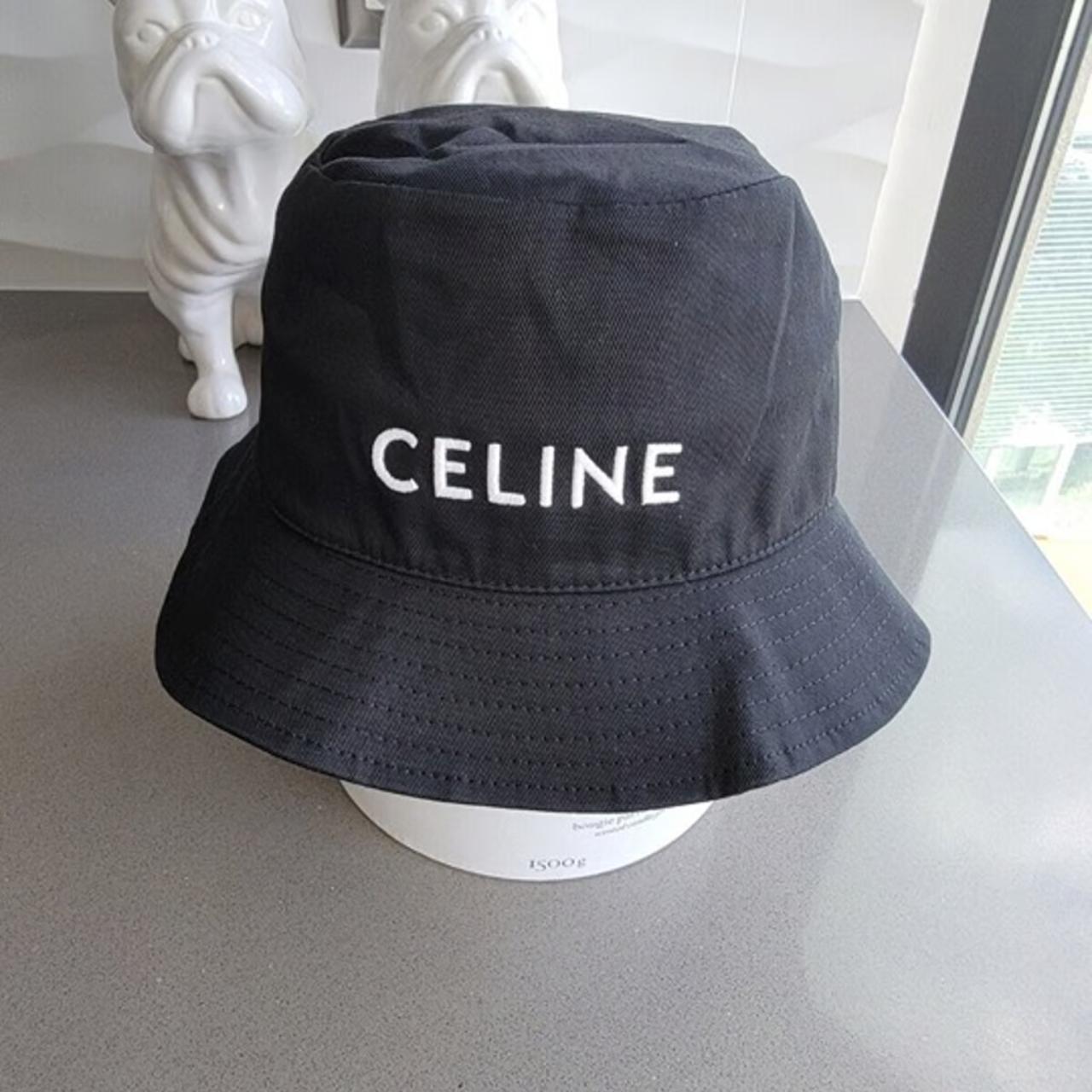 CELINE Bucket Hat Black Cotton New With Tags | Depop