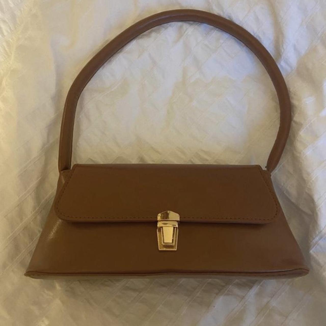 light brown mini hand bag brand new !!not from... - Depop