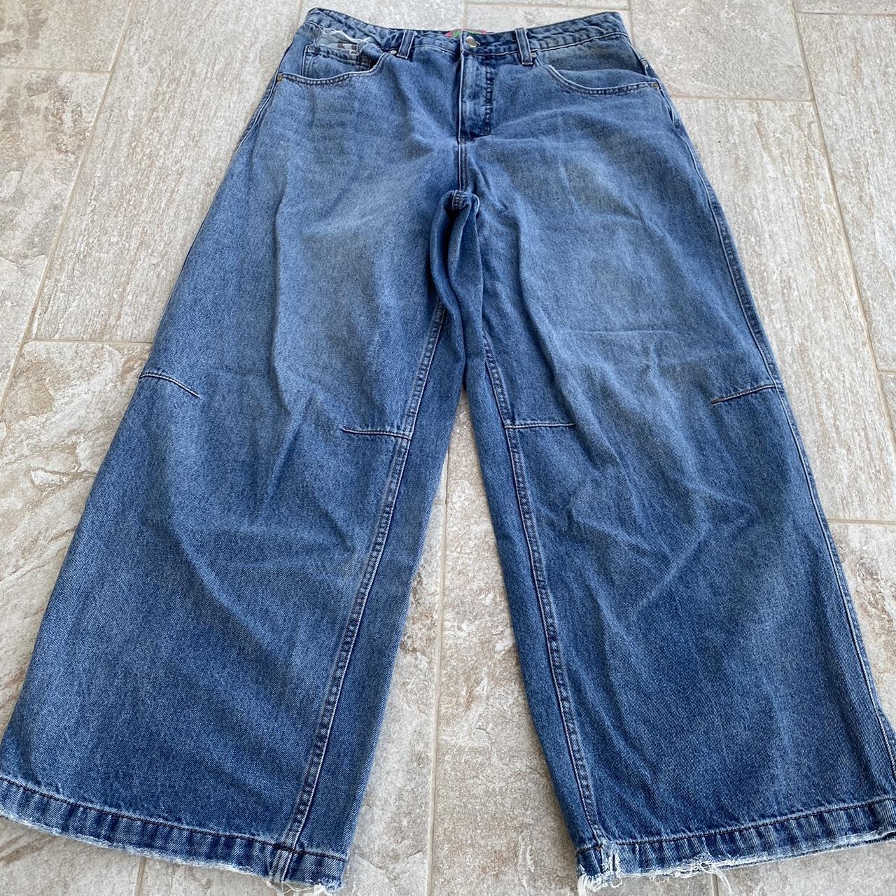 Jnco Type Wide Leg Jeans Size: 12 - - Used! - -... - Depop