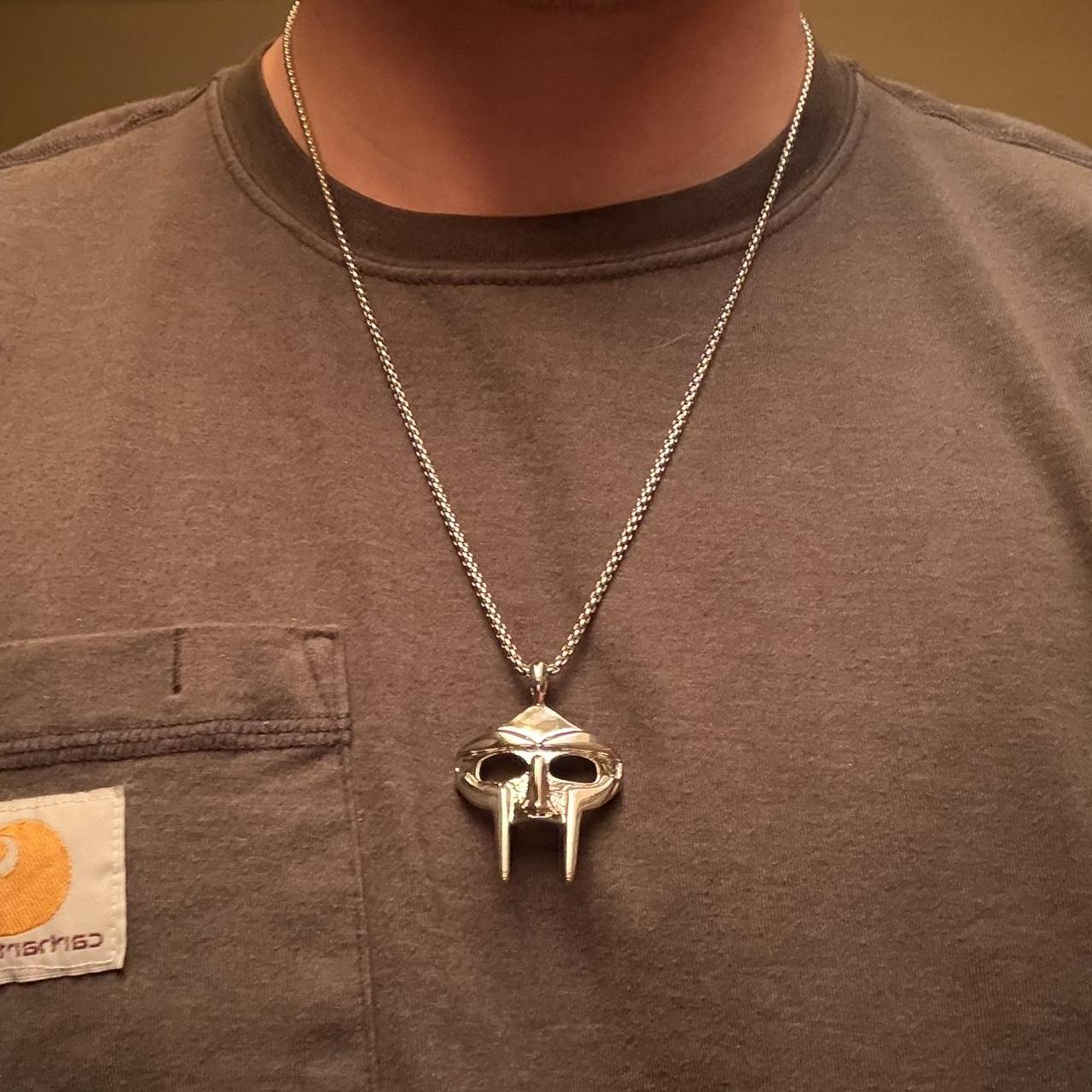 Y2K 2000’s MF DOOM chain pendant necklace Super dope... | Depop