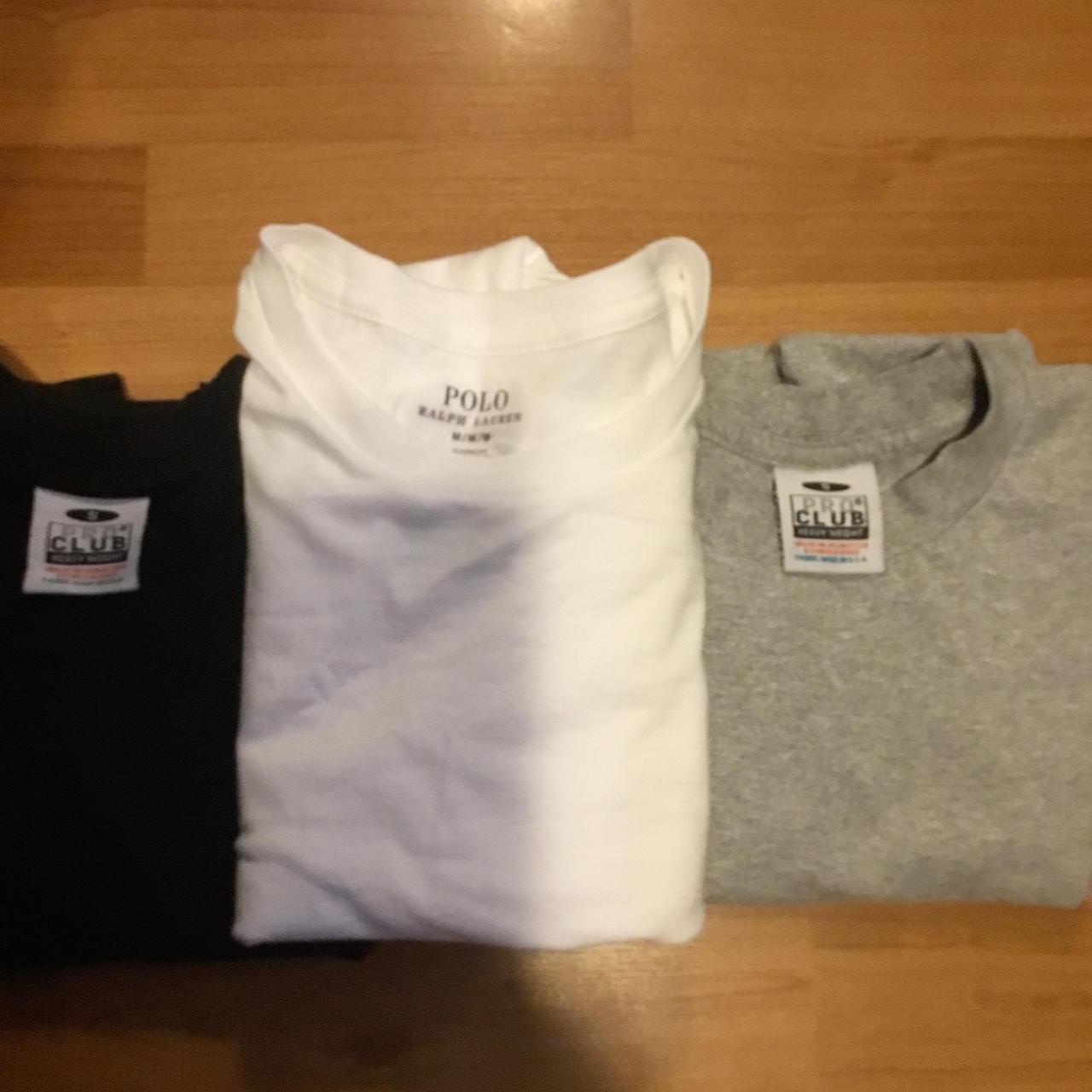 Both black and grey pro club size S, polo shirt... - Depop