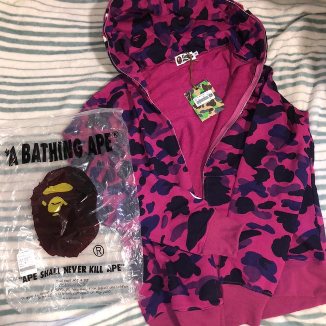 Bape Zip Up Hoodie Purple BRAND NEW - Depop