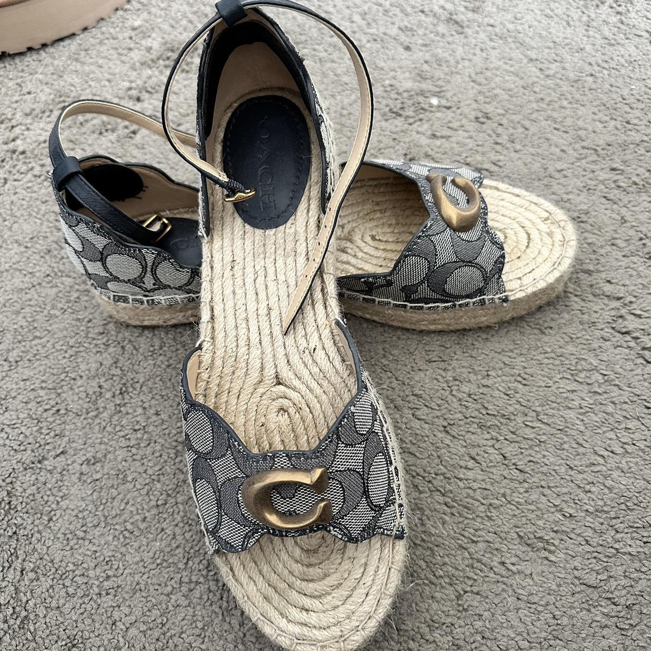 Authentic Coach sandals brought from the US. Dark... - Depop