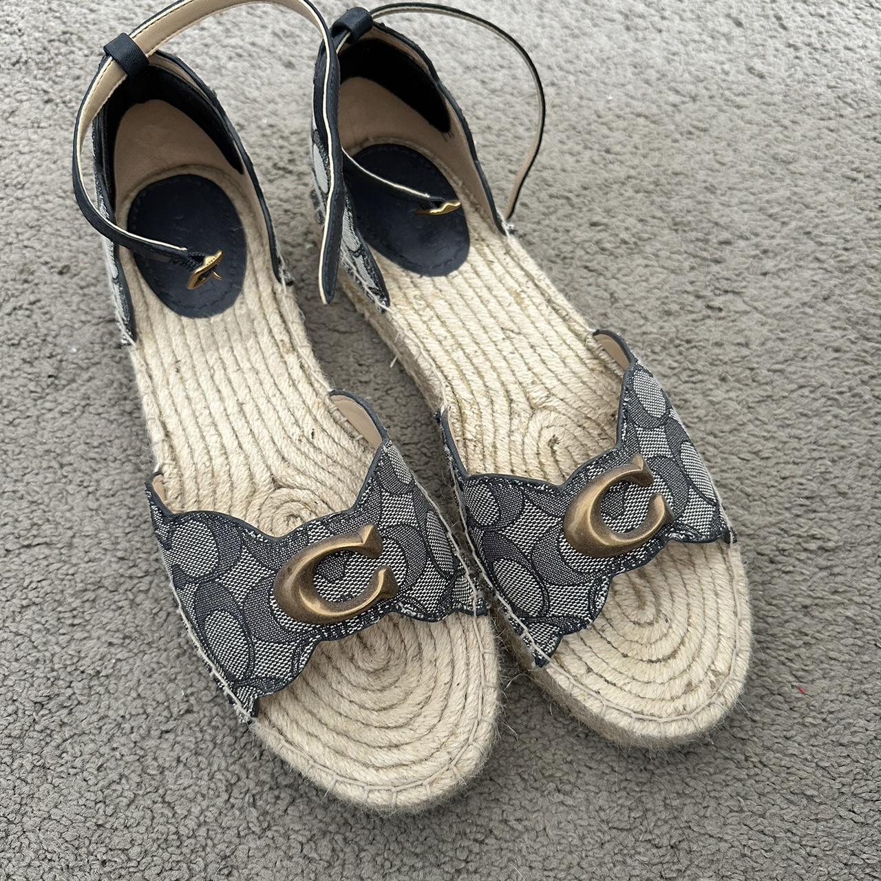 Authentic Coach sandals brought from the US. Dark... - Depop