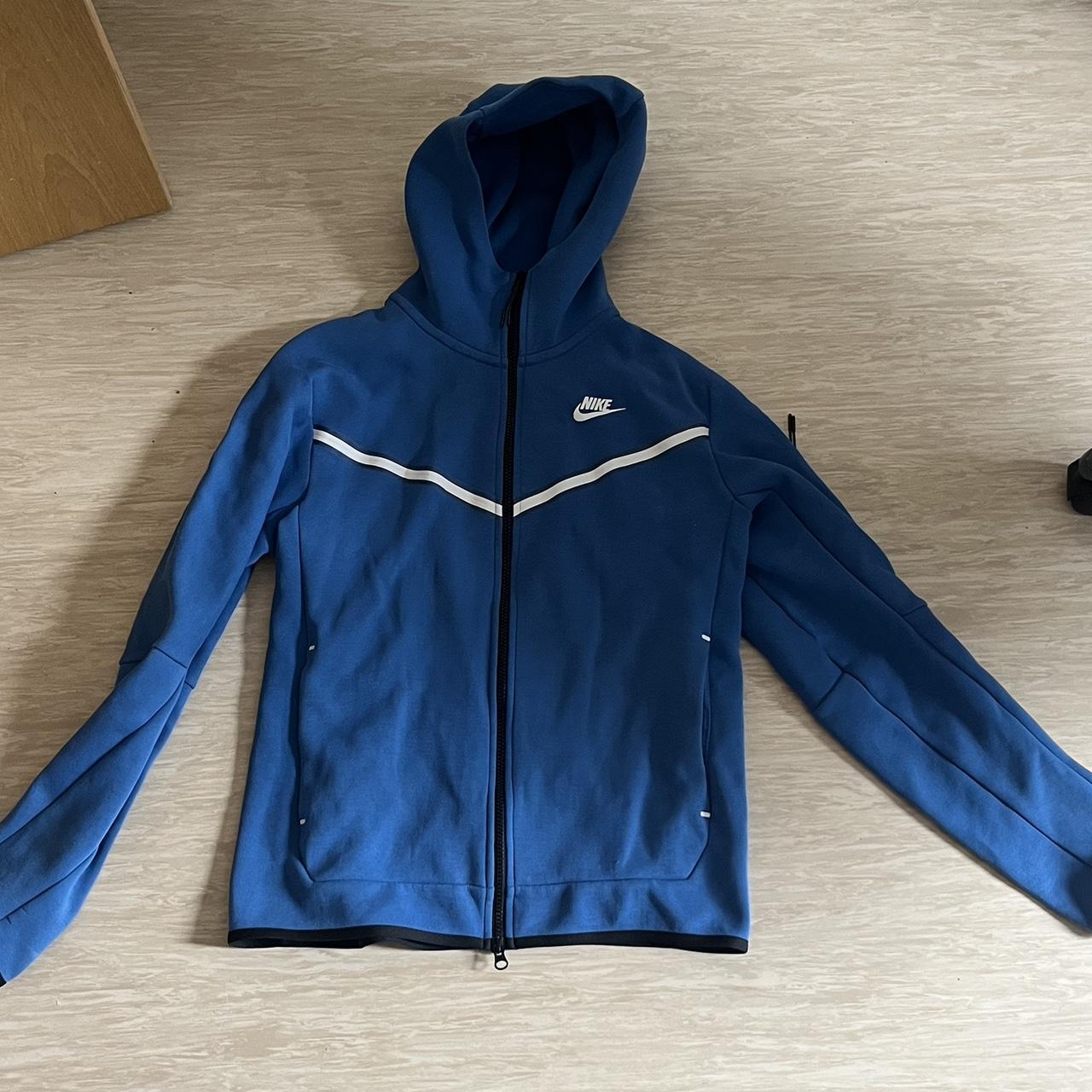 blue tech fleece - Depop