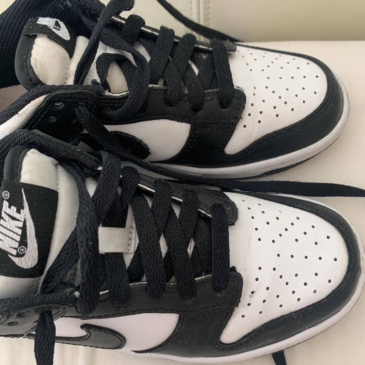 nike panda dunks. size 3. slight creasing but... - Depop