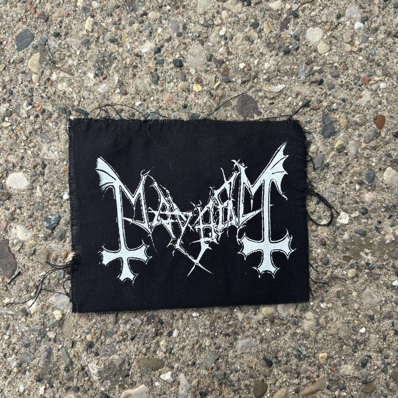 Handmade Mayhem patches ⭐️ 3.5 in x 2.5 in MESSAGE... - Depop
