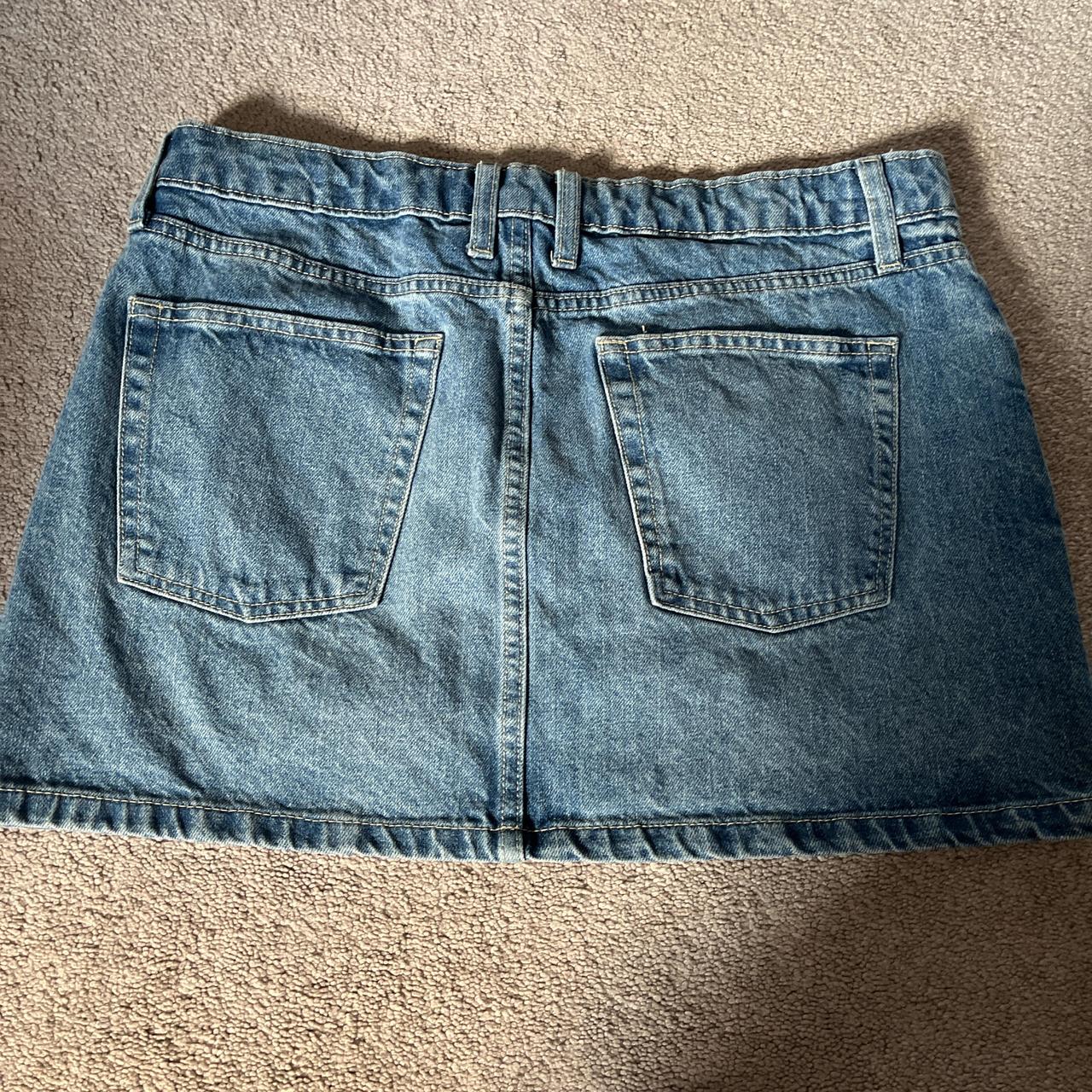 Denim mini skirt. Wild fable 12. Super cute with... - Depop