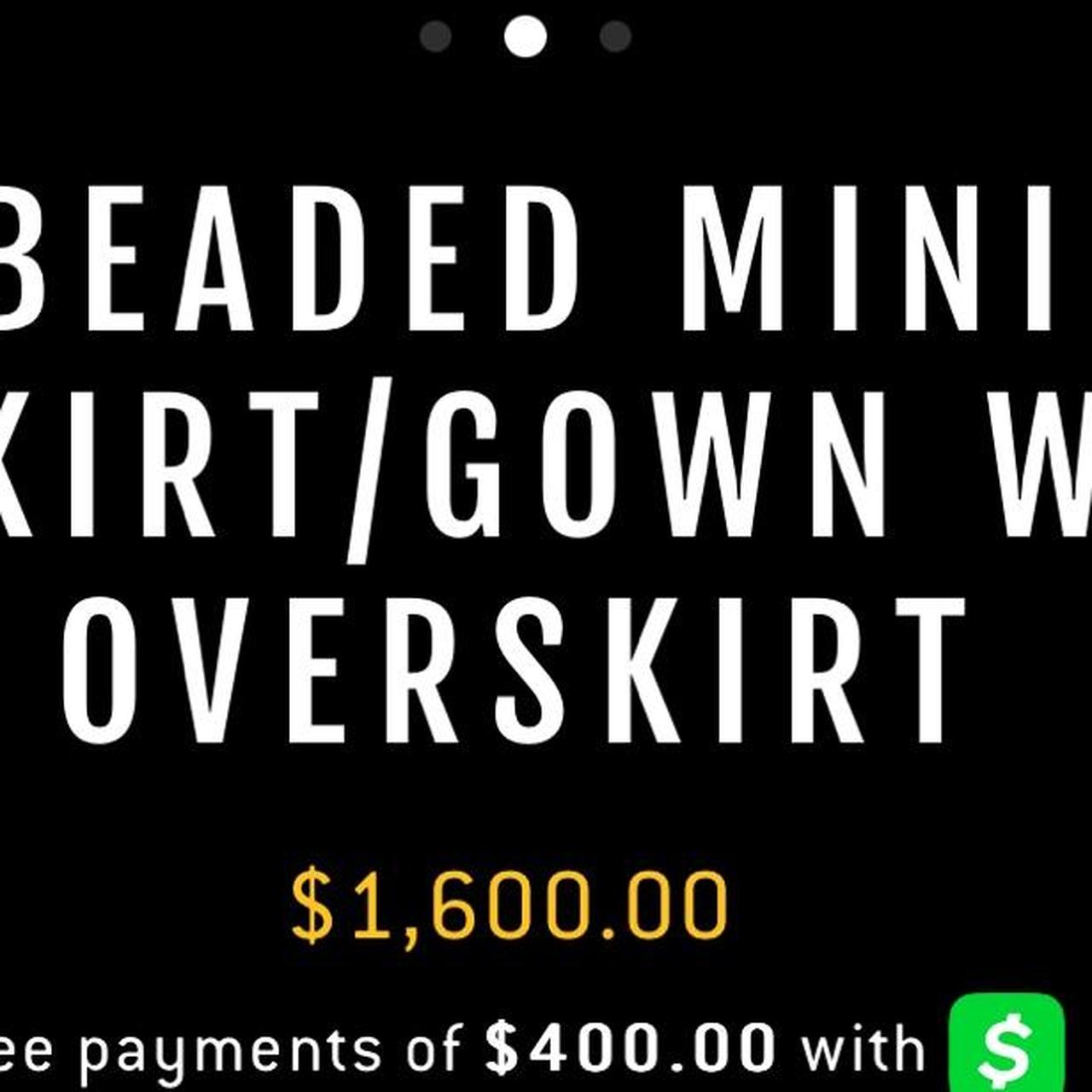 > Green beaded mini skirt prom dress > worn once >... | Depop