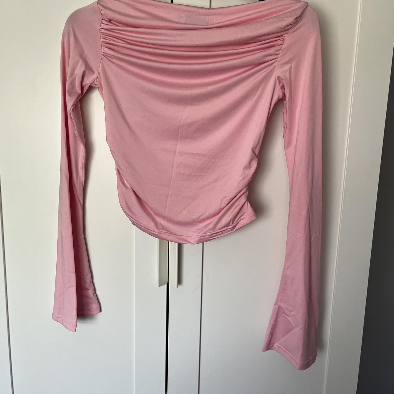 Edikted pink long sleeve top, size small, new with... - Depop