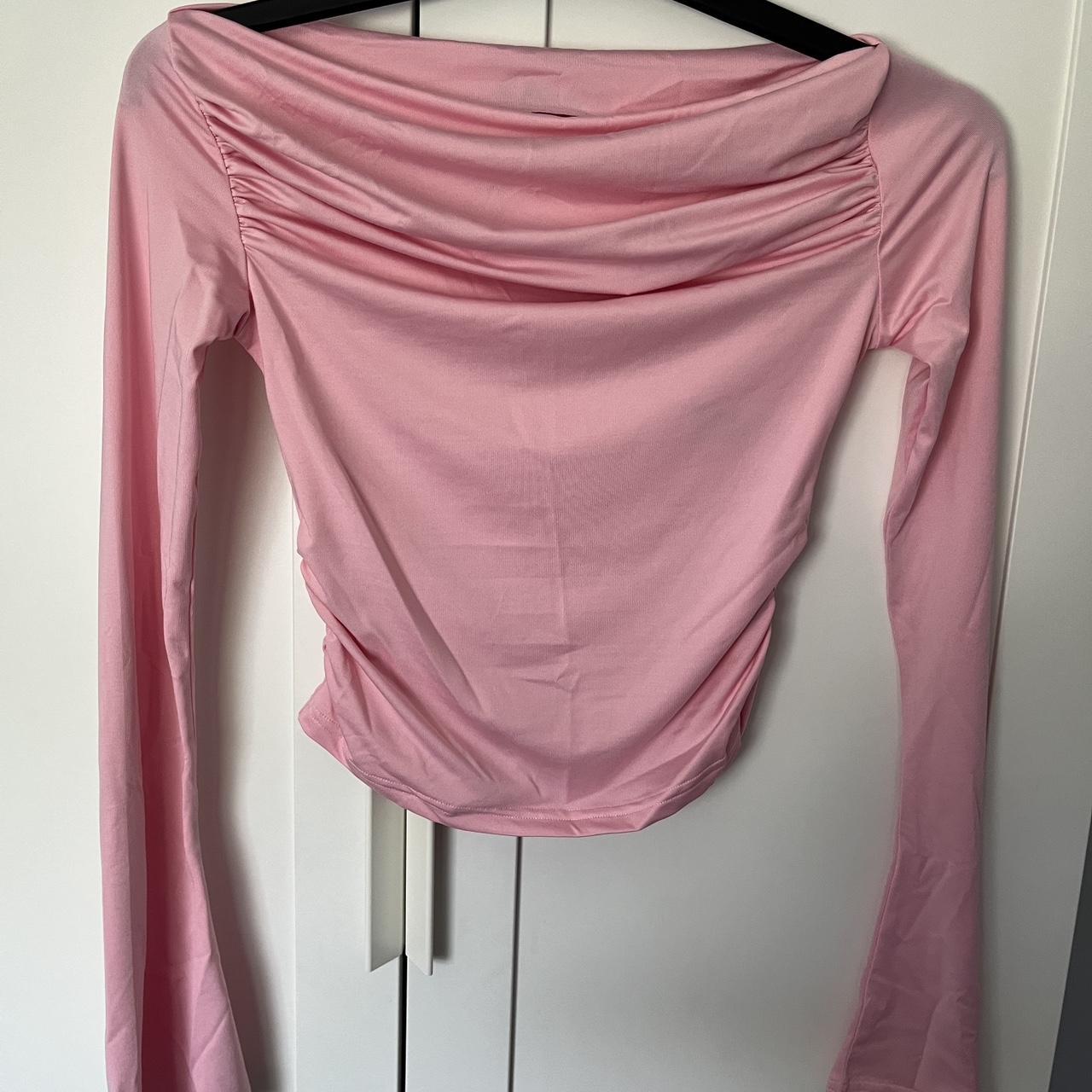 Edikted pink long sleeve top, size small, new with... - Depop