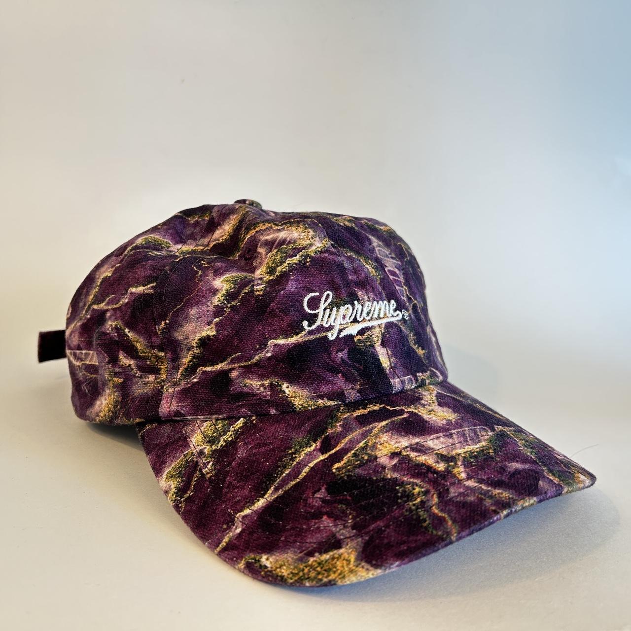 SS 2020 Supreme Marble 6-Panel Purple hat cap -... - Depop