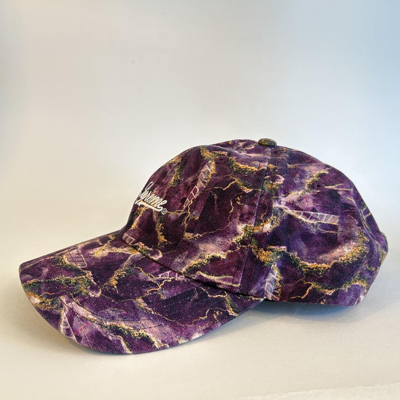 SS 2020 Supreme Marble 6-Panel Purple hat cap -... - Depop