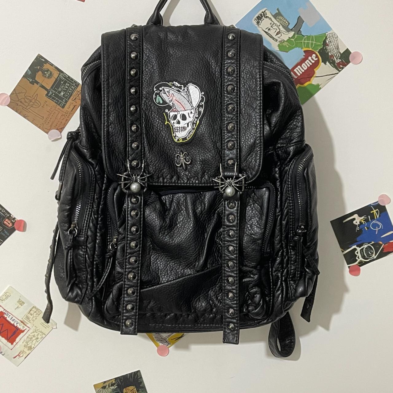 Funny Skull Design Hip Hop Backpack,Unisex Large... - Depop