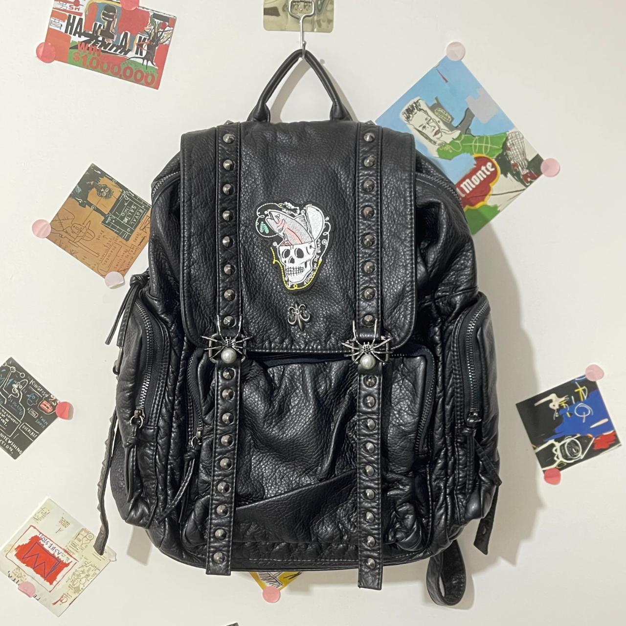 Funny Skull Design Hip Hop Backpack,Unisex Large... - Depop