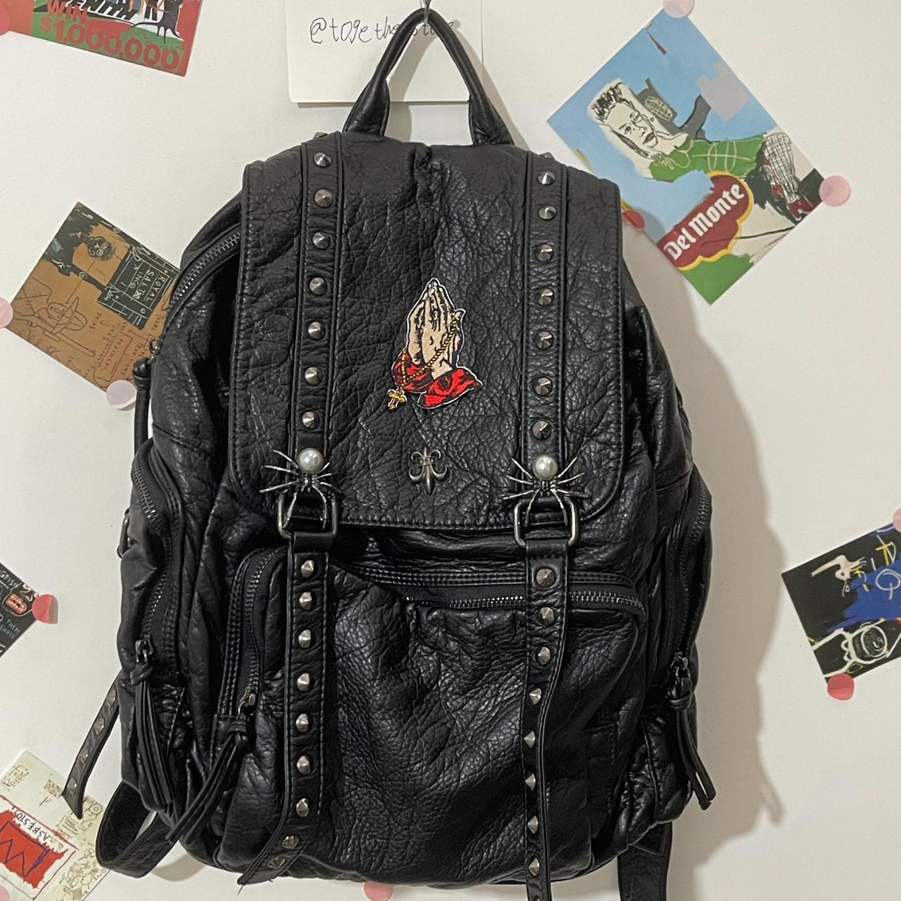 Hip Hop Design Punk Casual Backpack,Unisex Large... - Depop