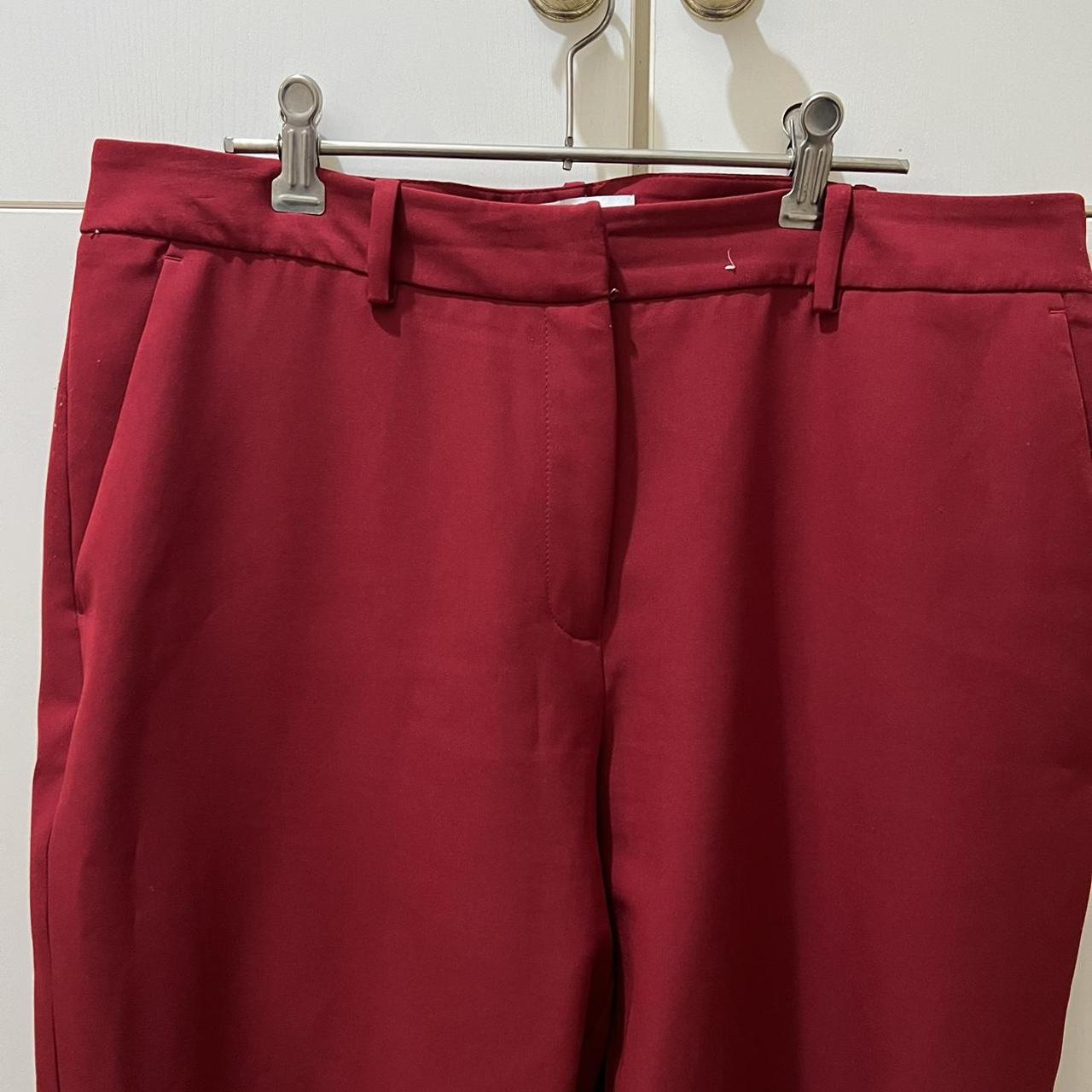 Deep red work pants - Depop