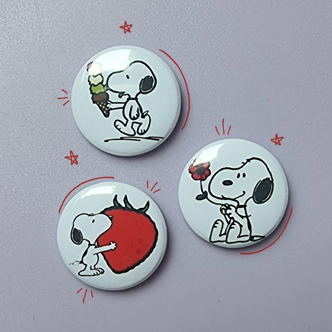 Snoopy badge bundle All badges are 25mm, £2 coin... - Depop