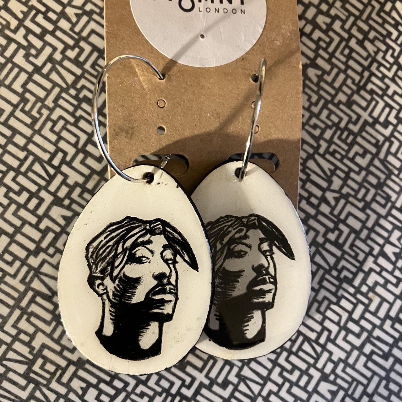 Tupac Hoop Earrings #tupac #hiphop #earrings #music... - Depop