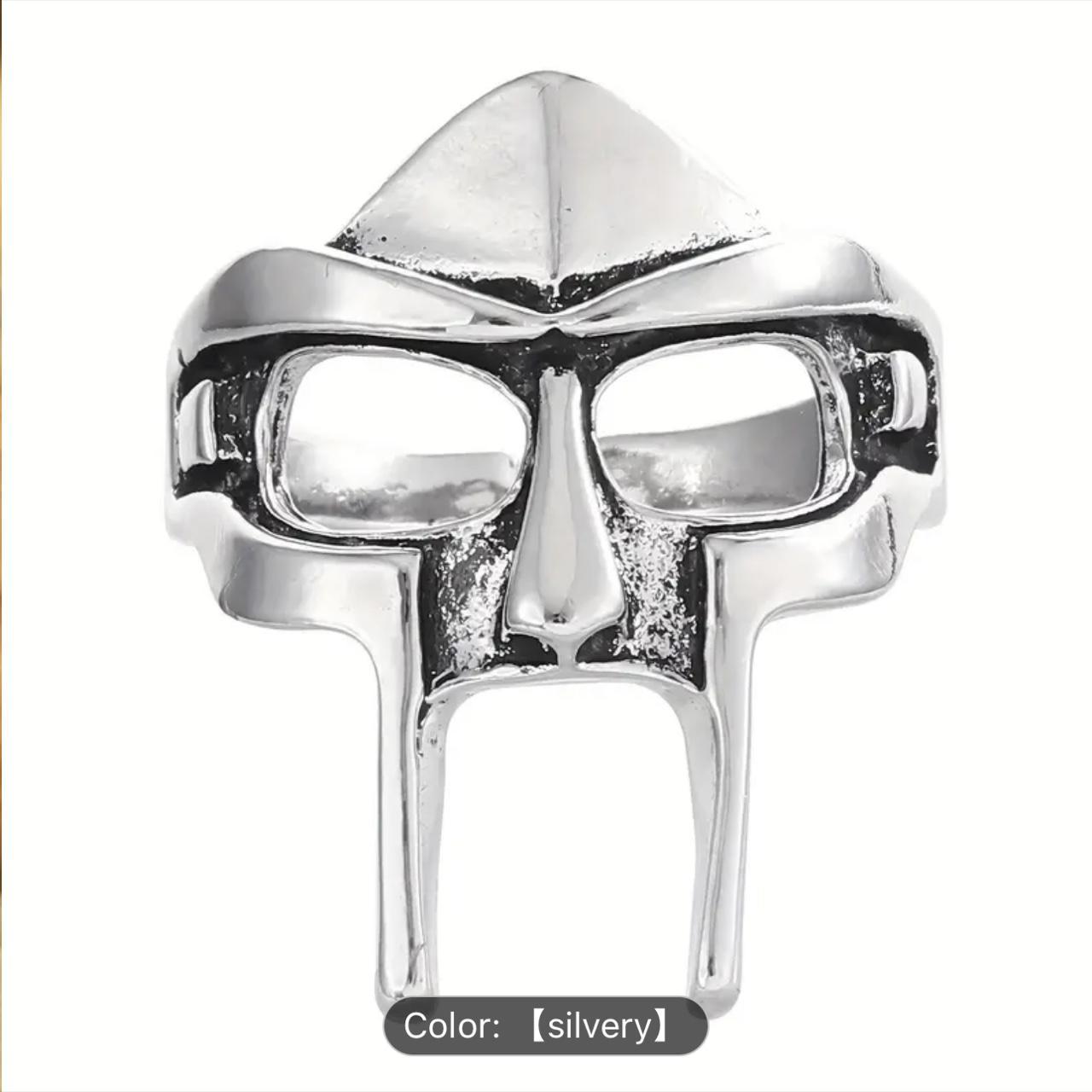 MF Doom mask ring Black and... - Depop