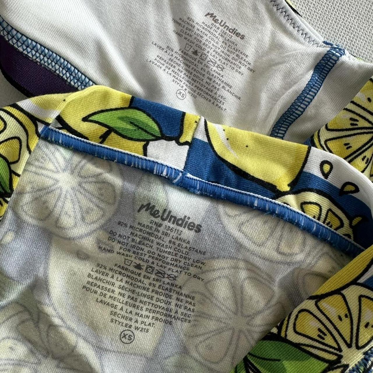 MeUndies bra & undies set size XS Lemon printed... - Depop