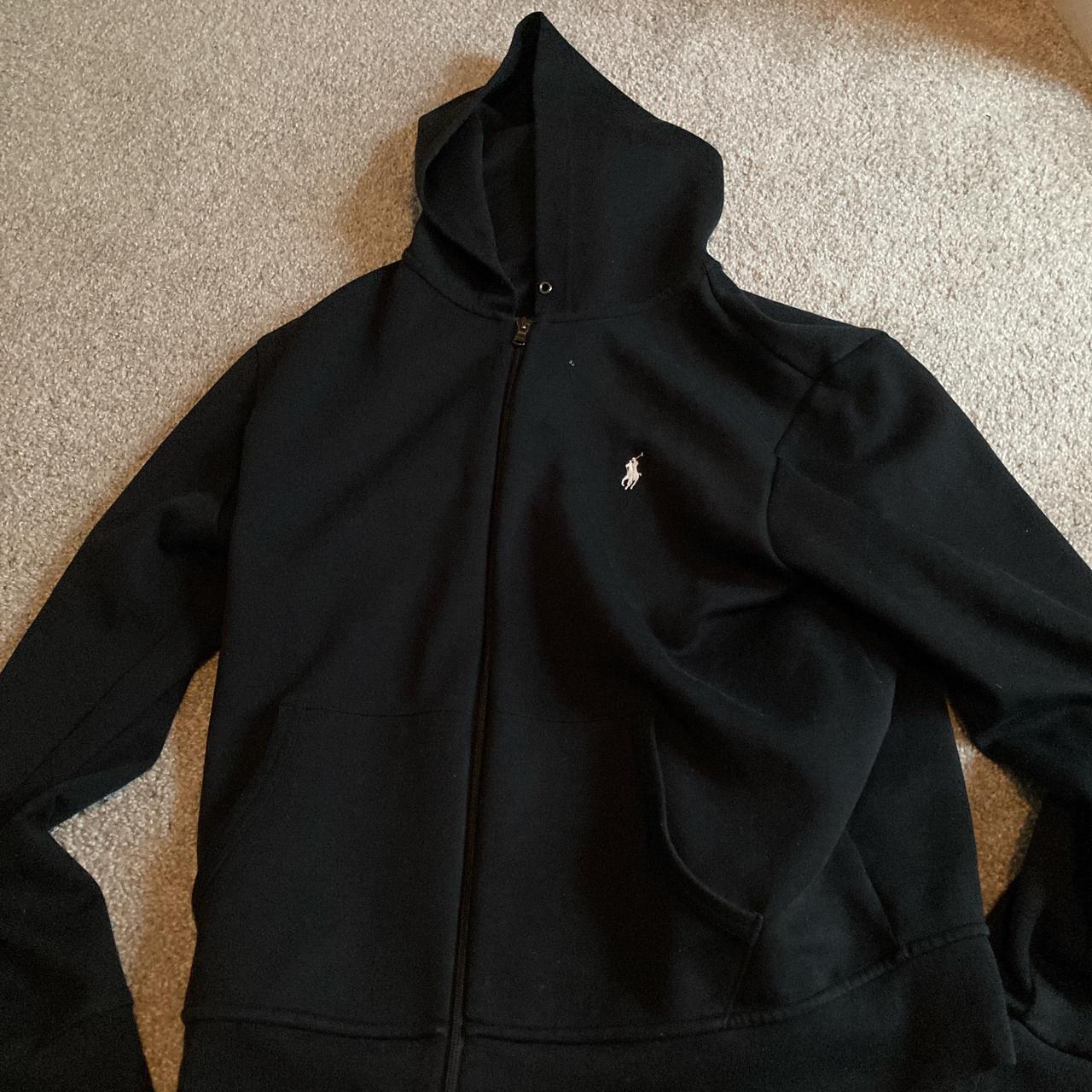Polo Ralf Lauren black zip up Size LG - Depop