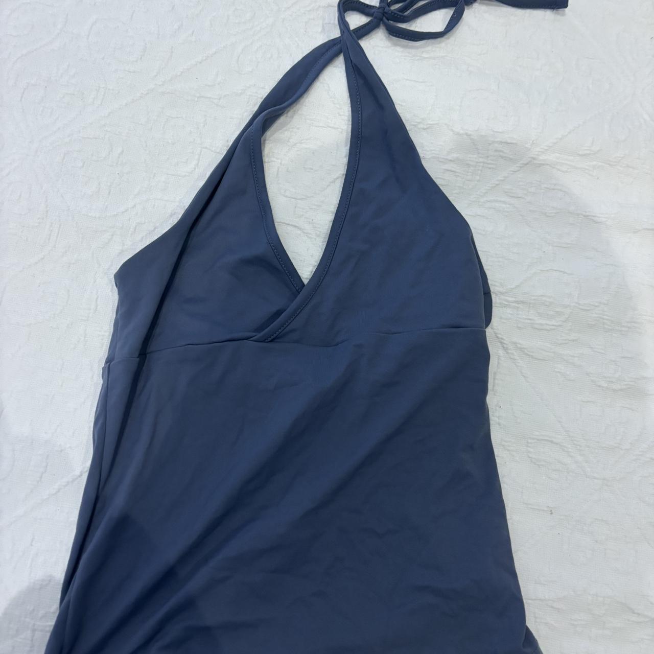 bluey gray glassons halter neck - Depop