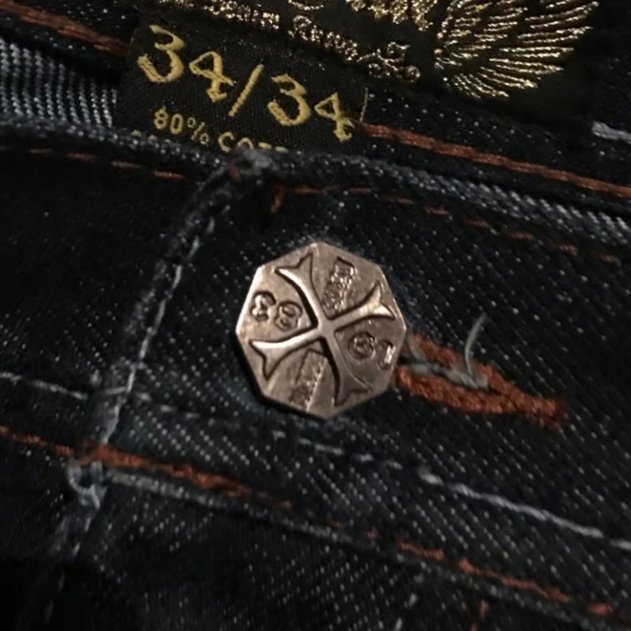 Affliction style mens embroidered angel wings... - Depop