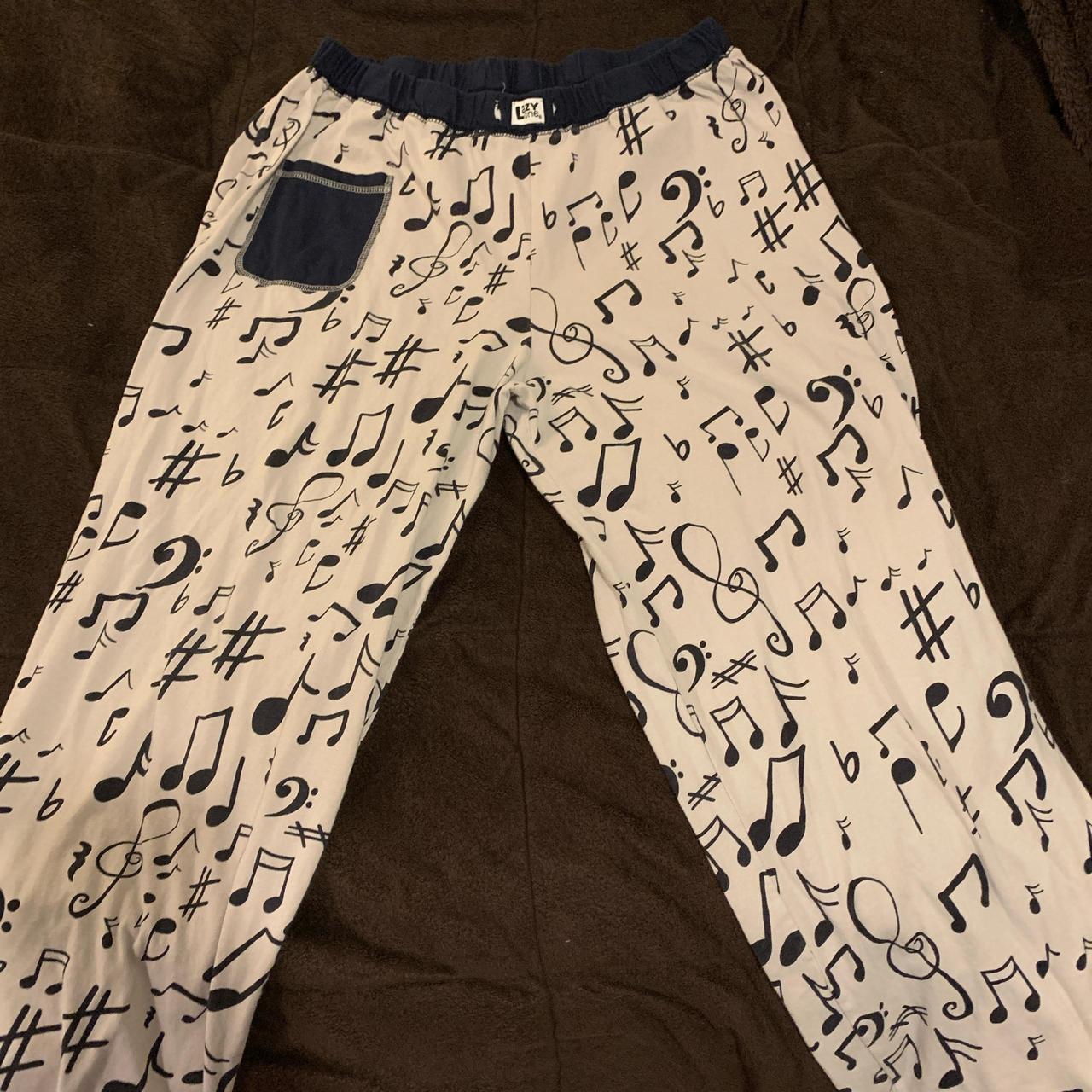 Large music note pajama pants - Depop