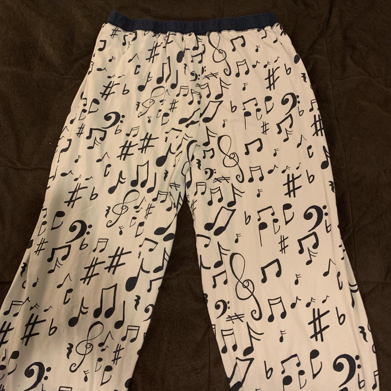 Large music note pajama pants - Depop