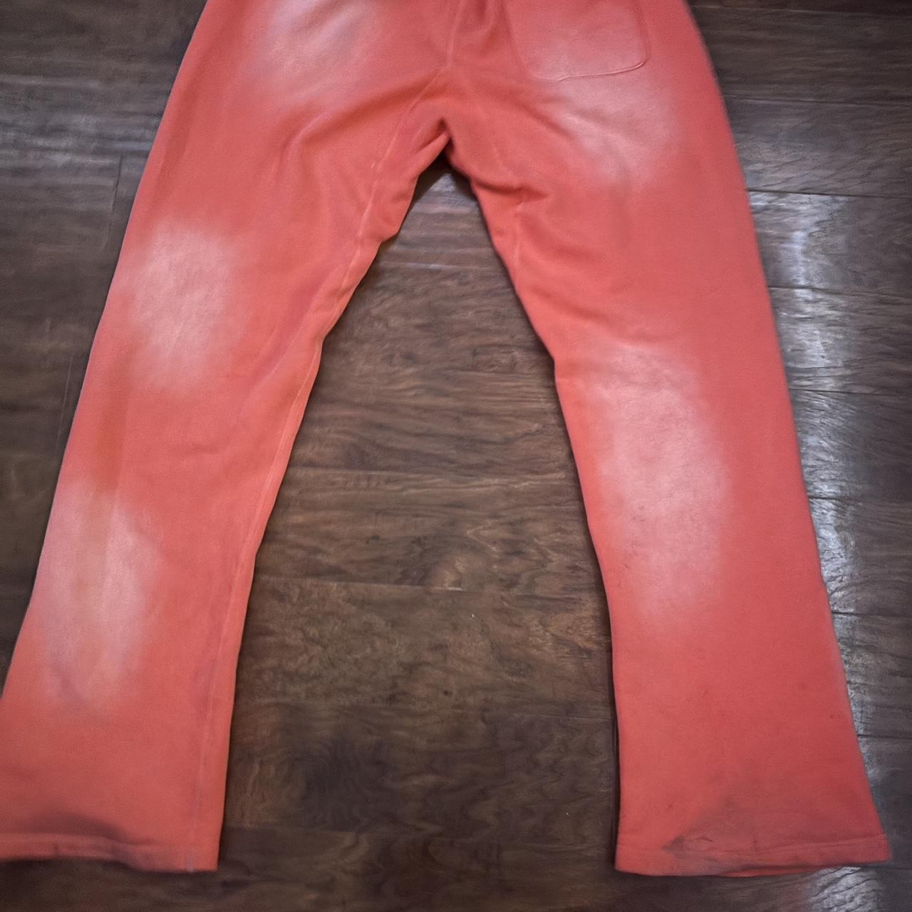 Hellstar Fire Flair Bottom Sweatpants ‘Orange... - Depop