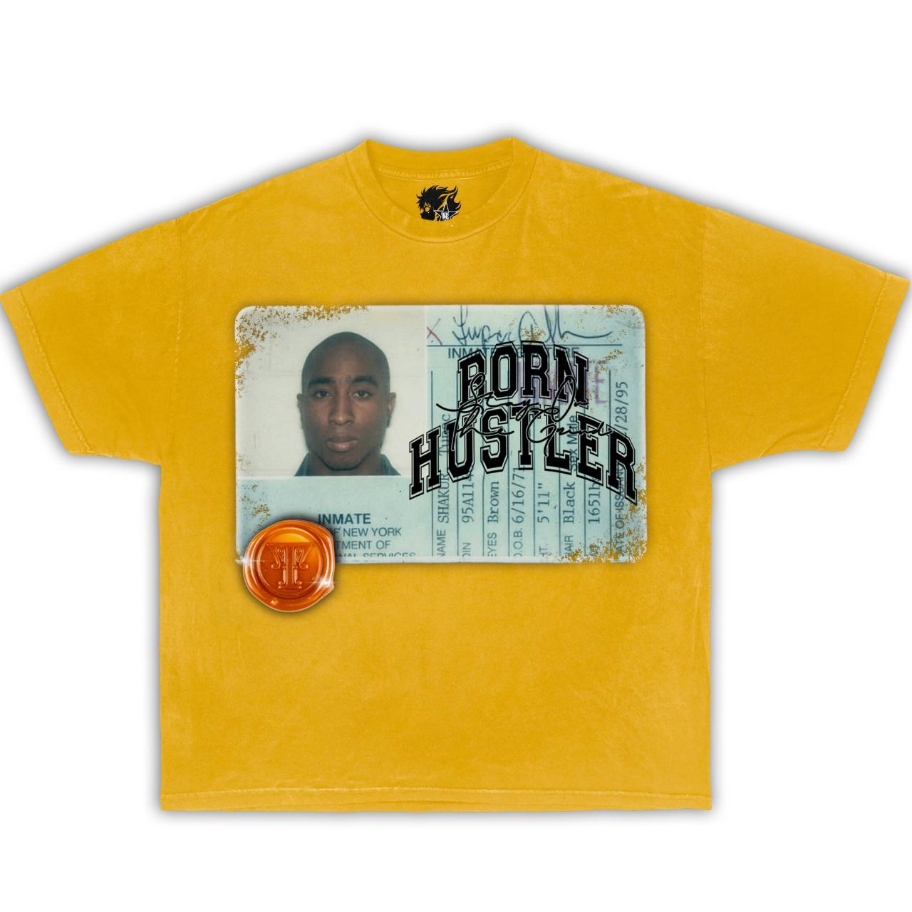 2PAC Inmate Card Boxy Garment Dyed Shirt... - Depop