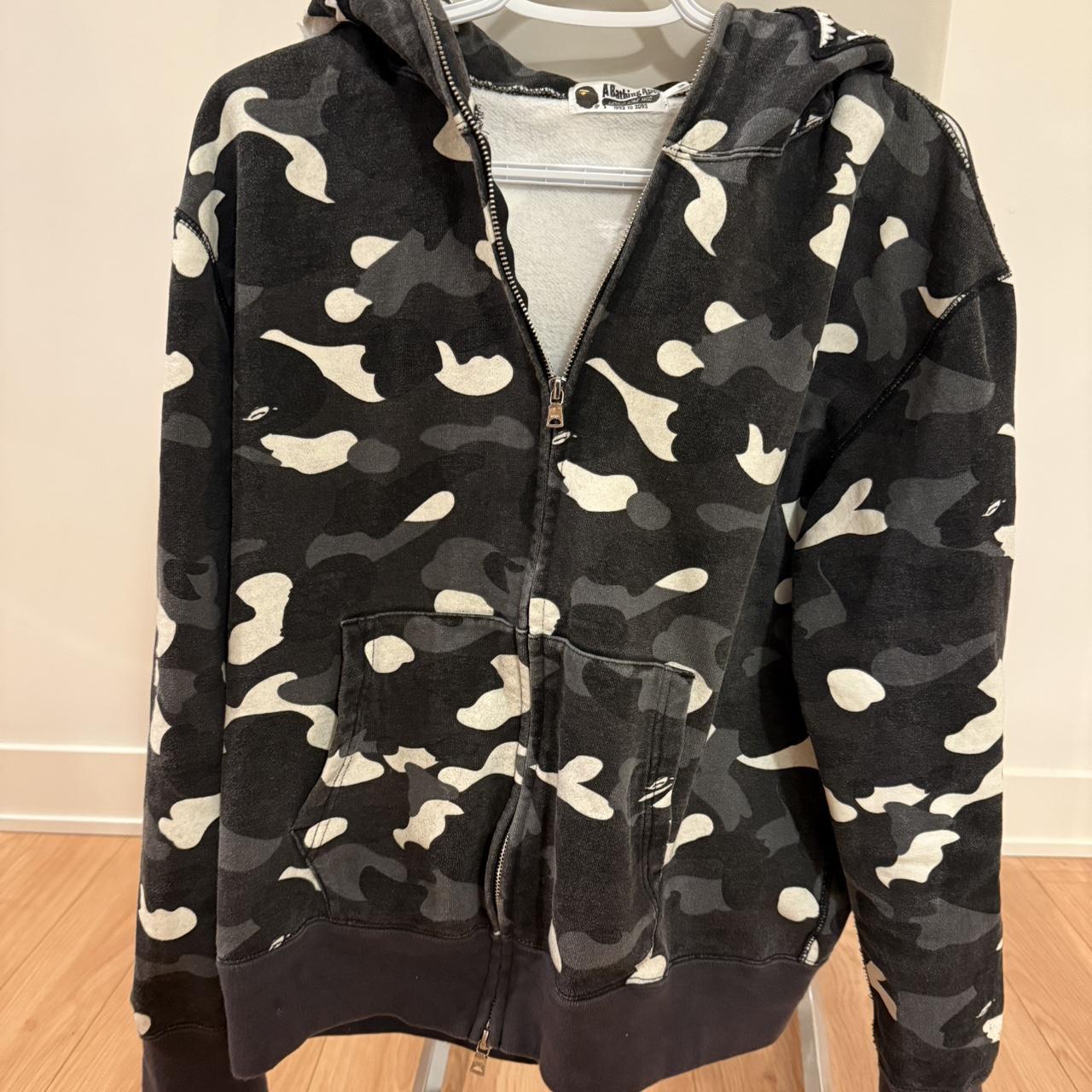 Authentic Bape camo glow in the dark hoodie - Depop