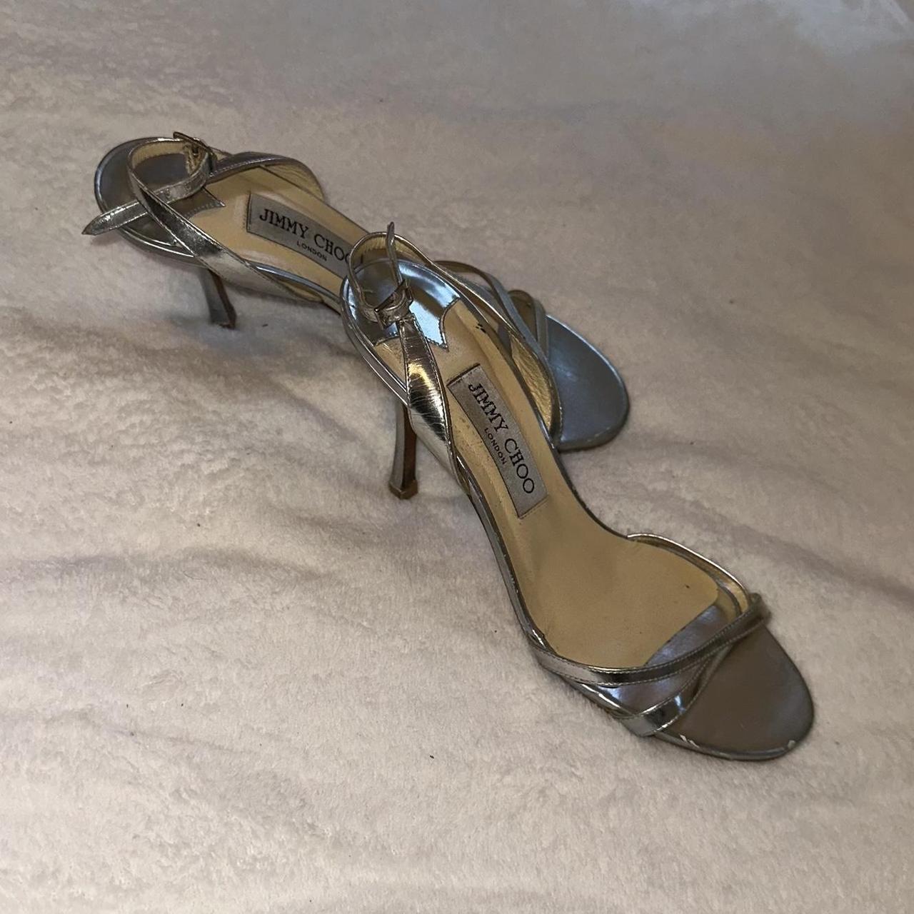 Jimmy Choo Silver Heels - Depop