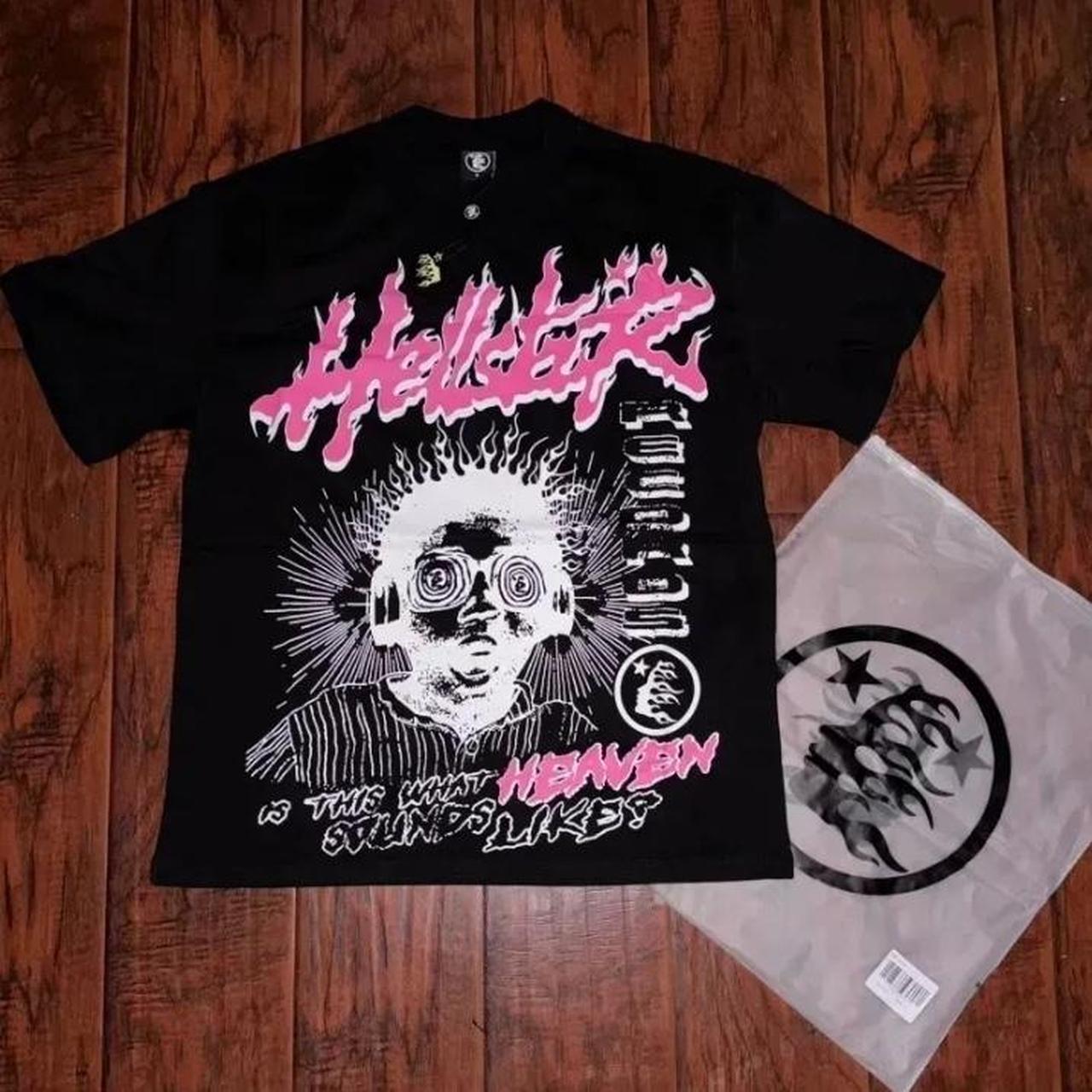 Black and pink hell star shirt men’s i have all... | Depop