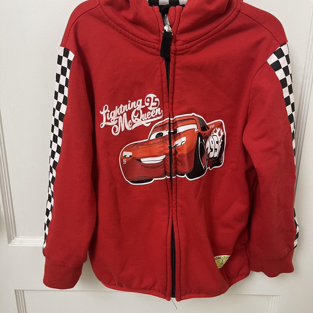 Disney ‘CARS' Lightning McQueen Zip-Front Hooded... - Depop