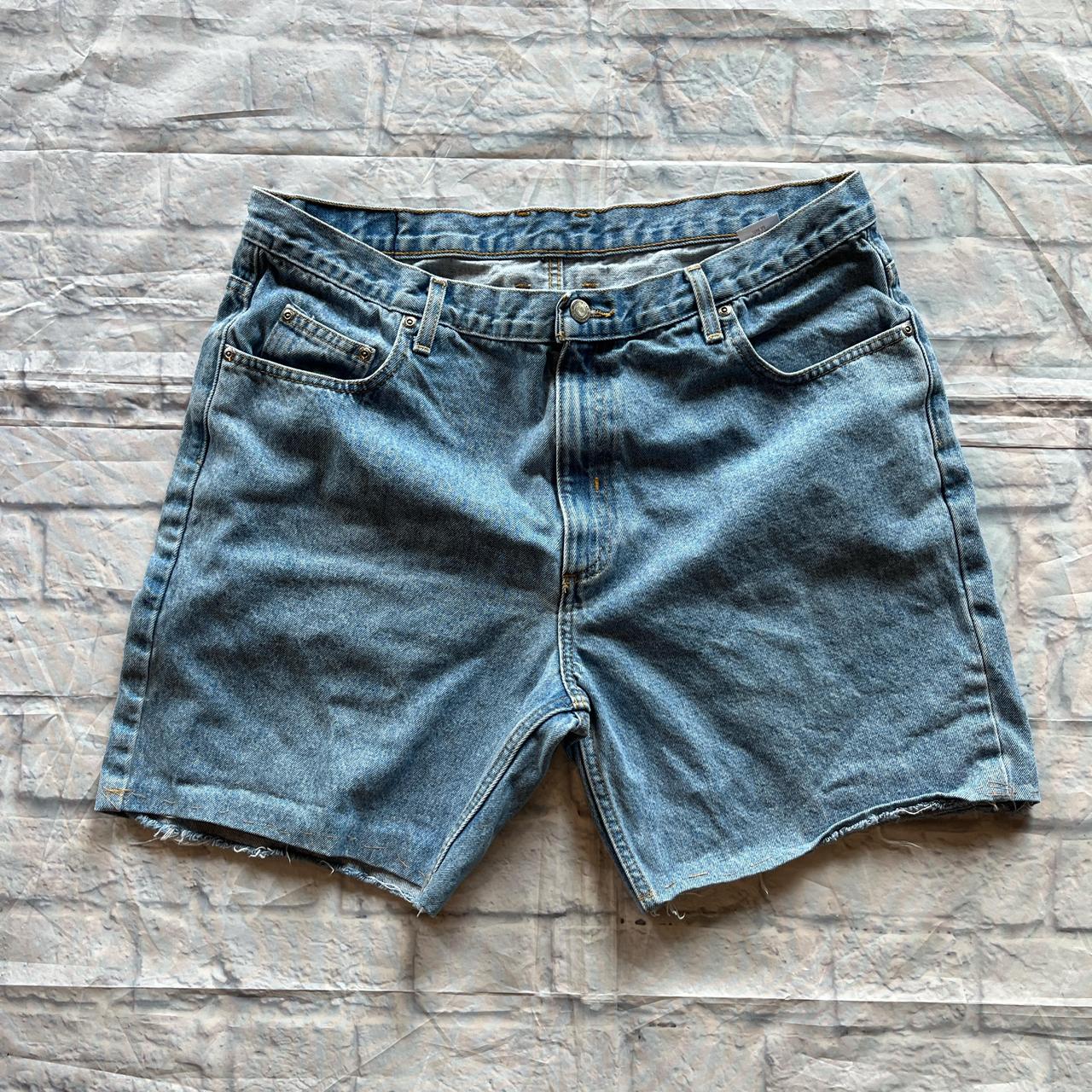 Blue vintage Custom Jorts size 38” Same or Next... | Depop