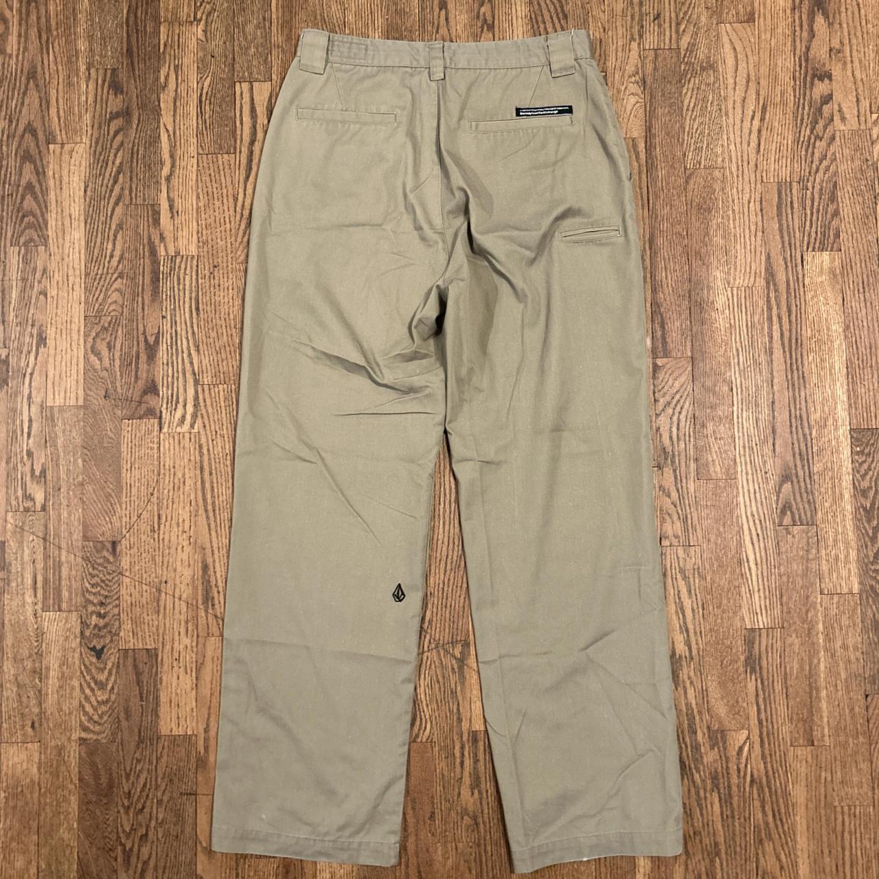 Mens Vintage Y2K Volcom chino pants Size - 34 x 32 Tan - Depop