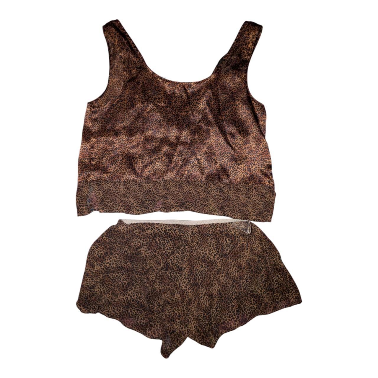 vintage 90's Victoria's secret leopard print 2 piece... | Depop