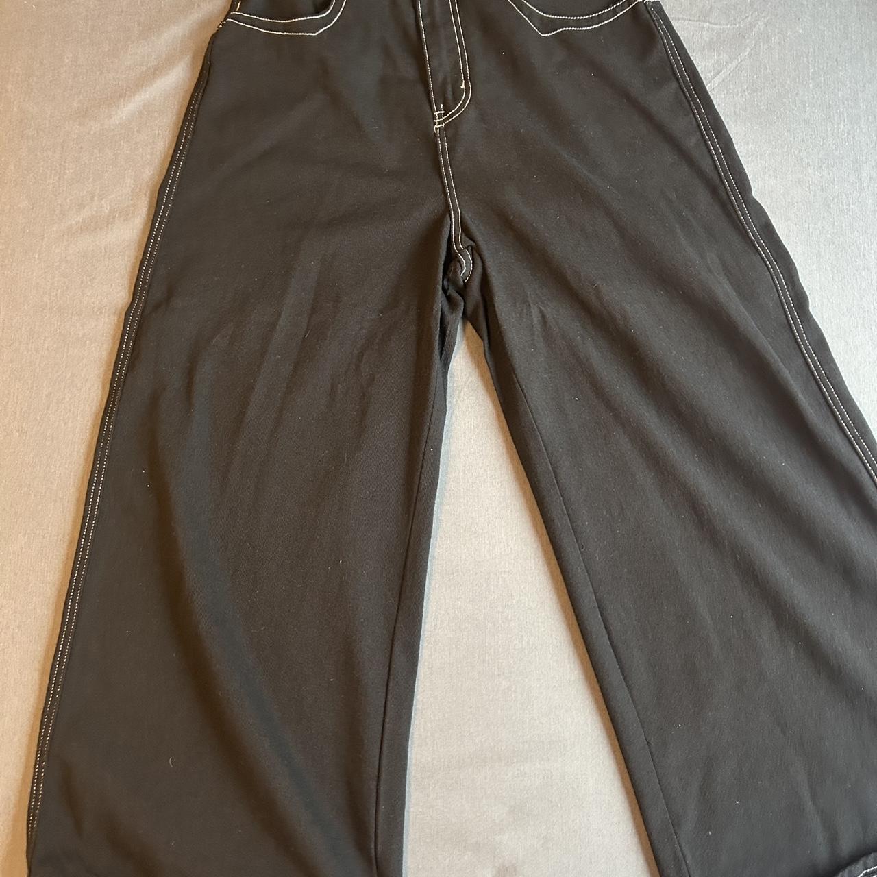 Wexwear Black and red wide leg skater jeans... | Depop