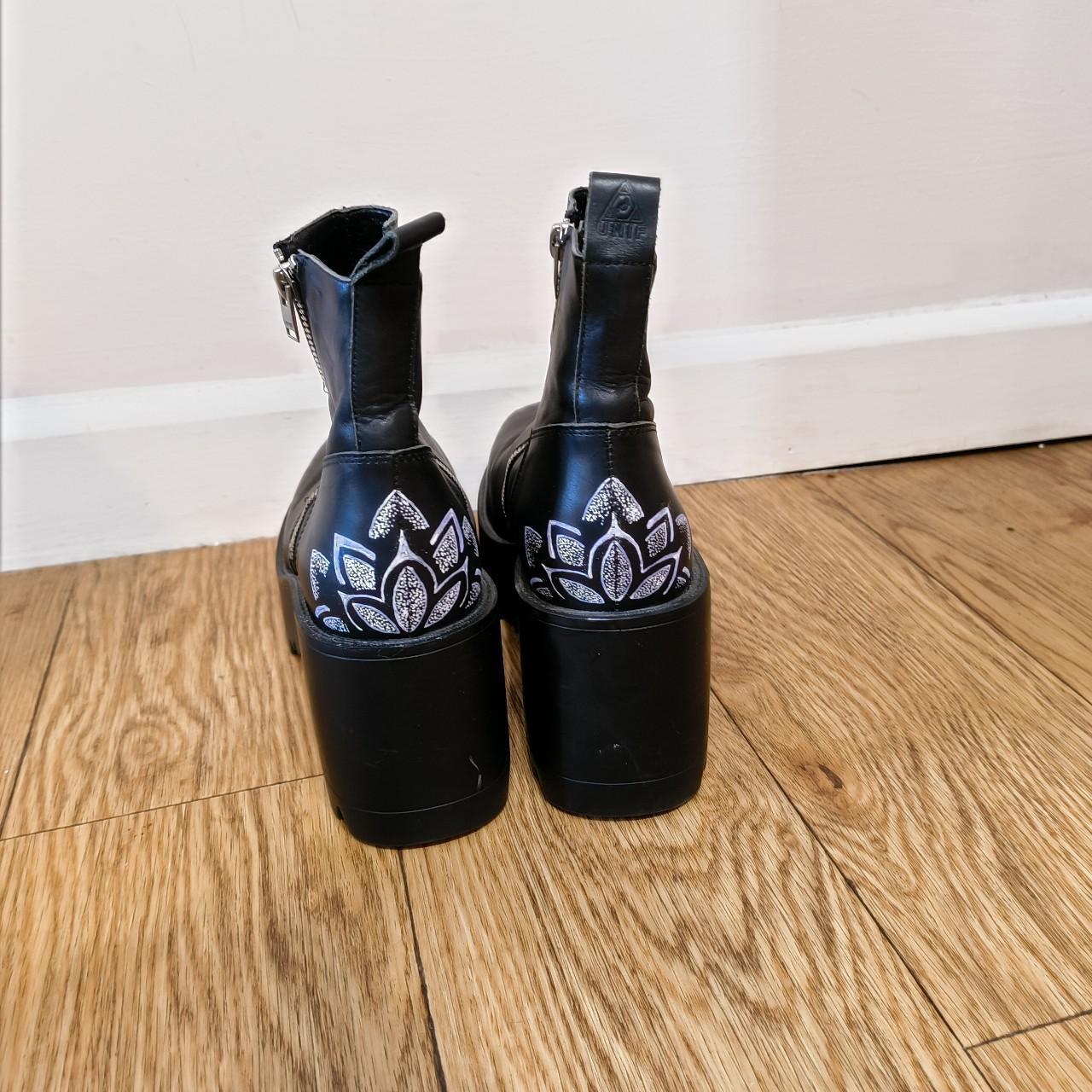 New Custom Tattooed UNIF Boots Size US 9/UK... - Depop