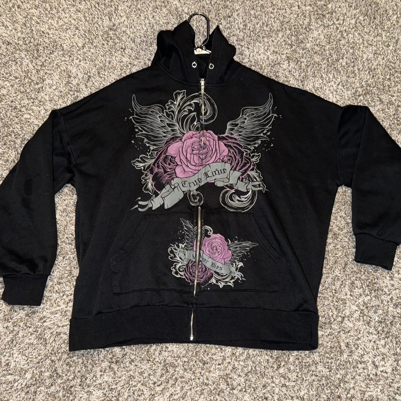true love zip up, fits a little oversized. very... - Depop